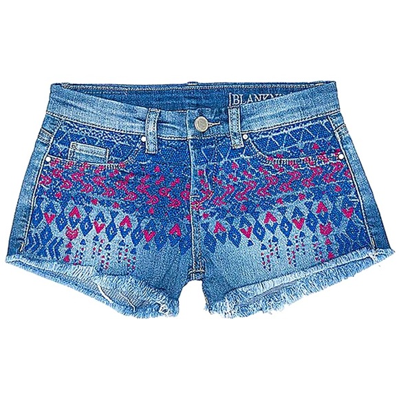 Blank NYC | Shorts | Blank Nyc Embroidered Denim Medium Wash Shorts ...